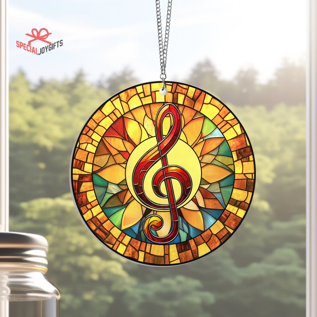 Musical Suncatcher Window Hanging, Music Ornament Window Decor ...