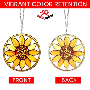 Sunflower Suncatcher Hanging Sign, Sunflower Ornament, Flowers ...