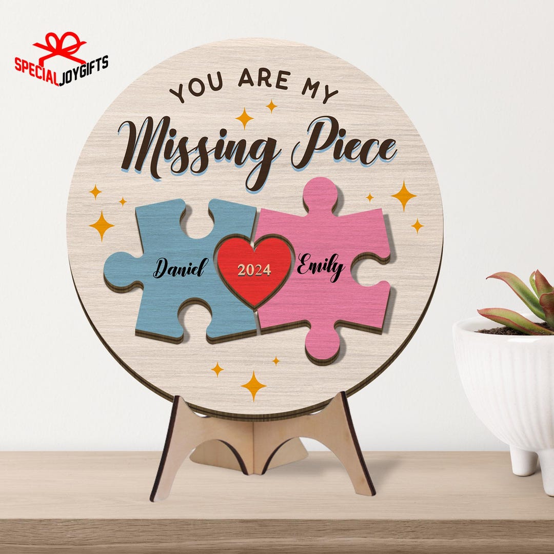 Missing Piece Sign, Puzzle Piece Sign, Custom Boyfriend Gifts ...