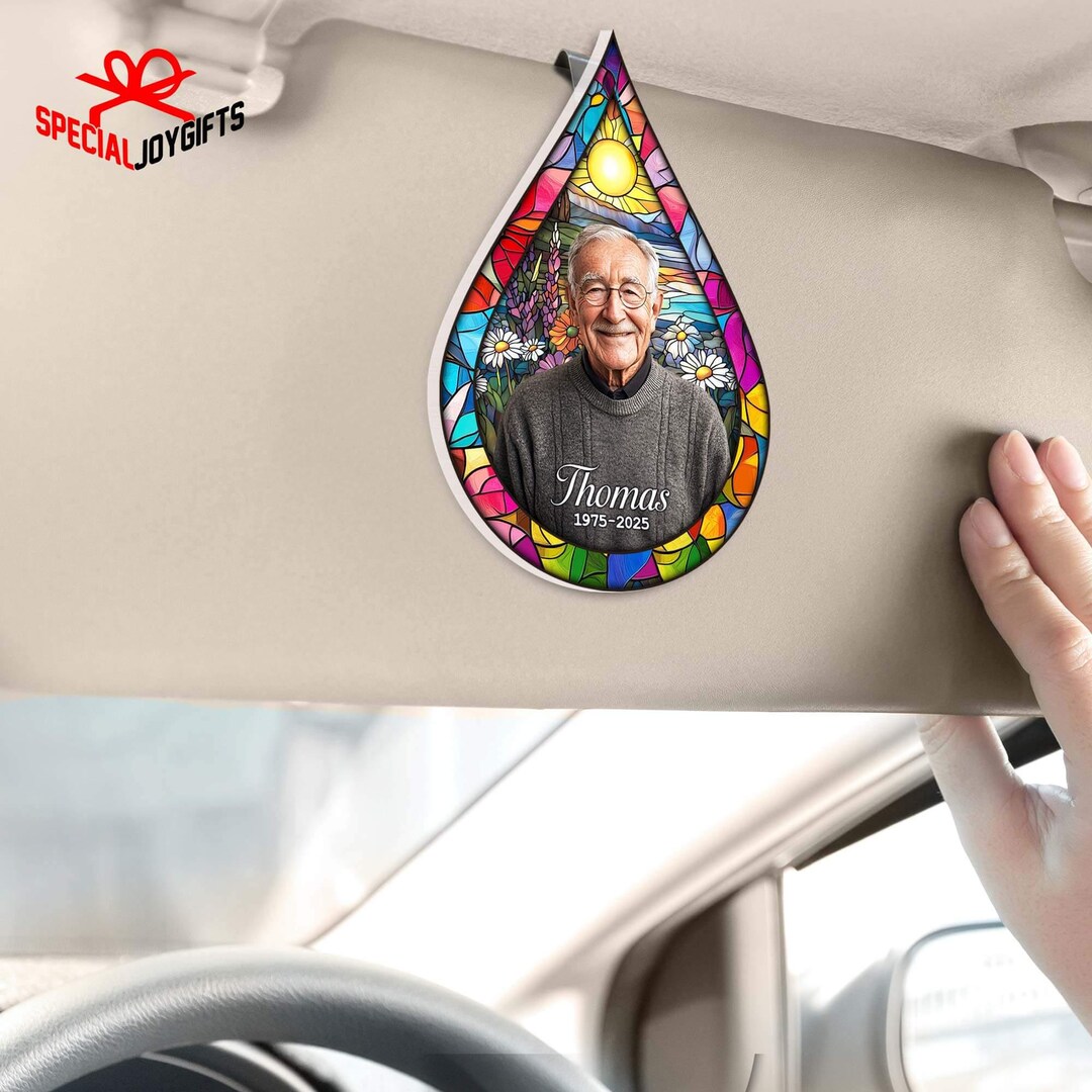 Personalized Memorial Phot Car Visor Clip, Memorial Gift, Custom ...