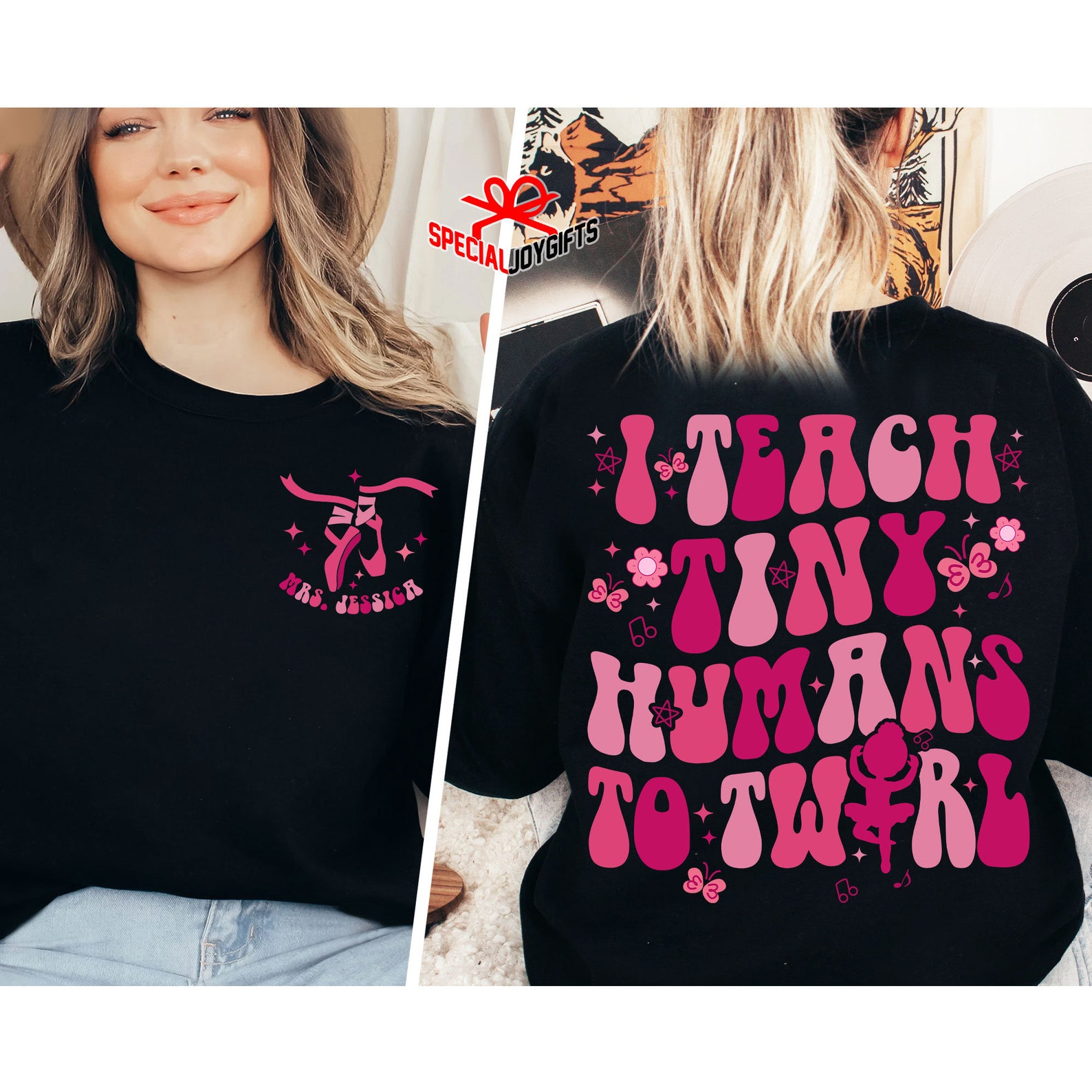 Dance Teacher Sweatshirt, I Teach Tiny Humans to Twirl Shirt, Ballet ...