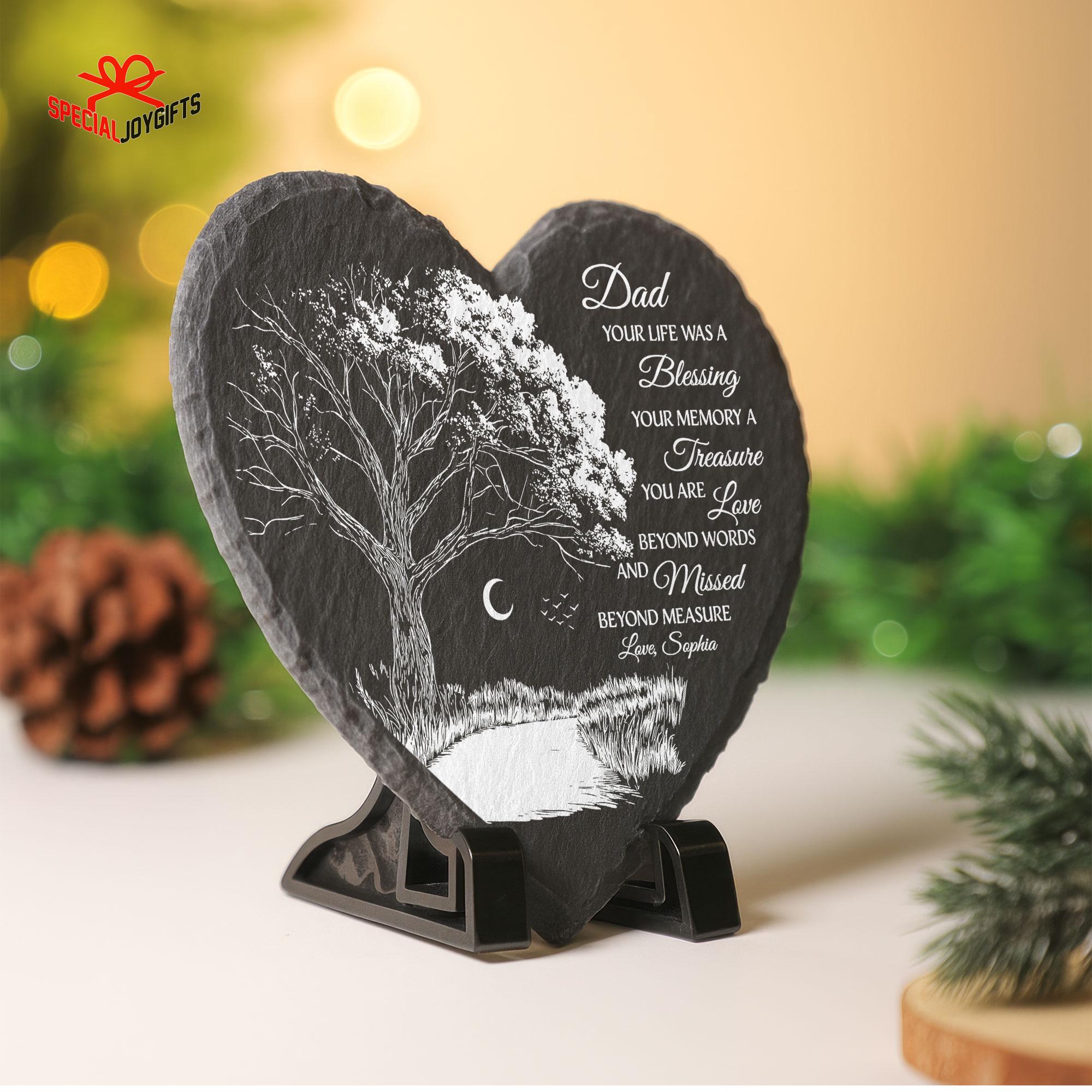 Personalized Dad Memorial Stone, Mom Memorial Garden Stone, Memorial ...