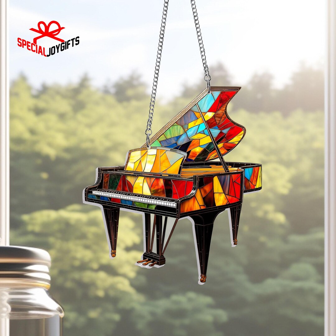 Piano Suncatcher Window Hanging, Piano Ornament Window Decor, Musician ...