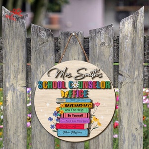 Personalized School Counselor Sign, Custom School Psychologist Gift ...