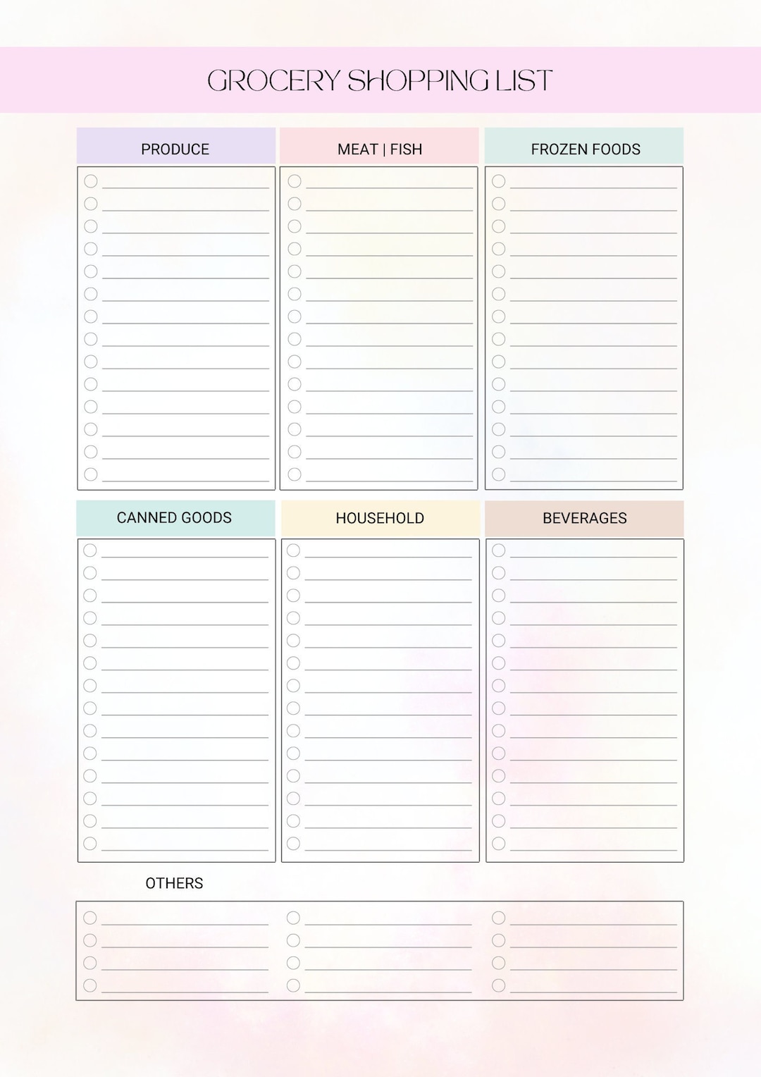 Grocery Shopping List - Etsy