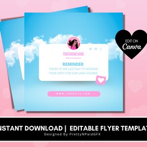 Reminder Flyer, Reminder Editable Flyer Template, Reminder Diy Flyer ...
