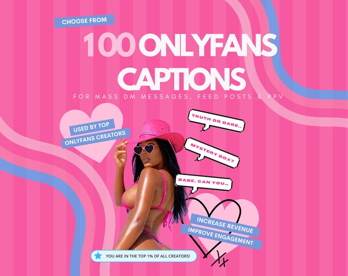 100 Onlyfans Captions for Mass DM Messages & PPV - Etsy