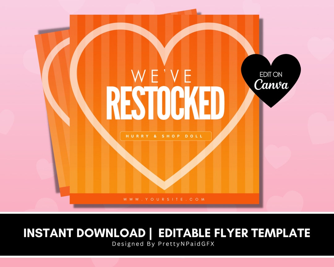 We’ve Restocked Flyer, Restock Flyer , Editable Restock Flyer ,social ...
