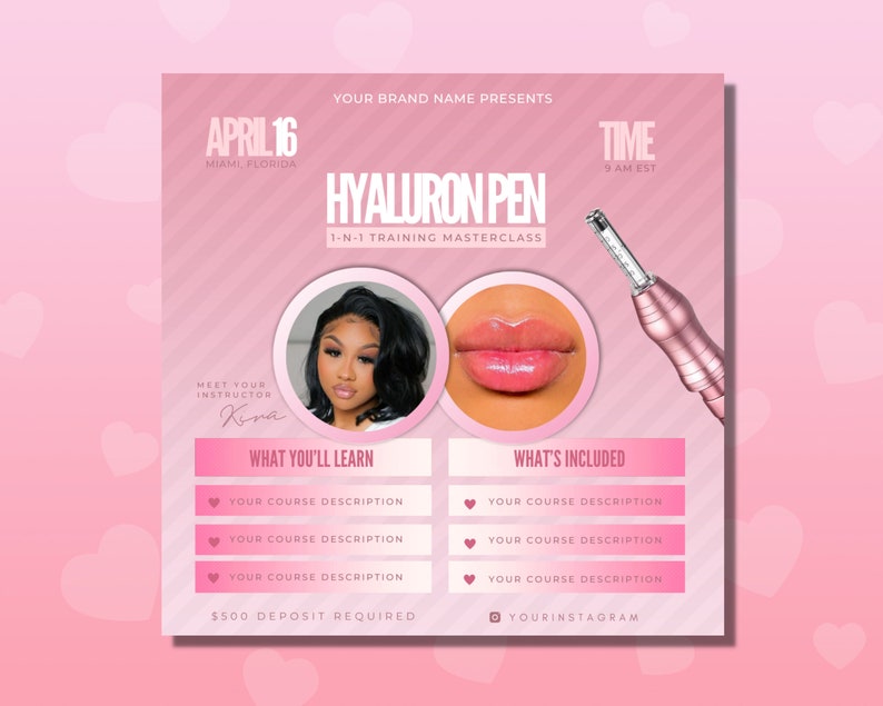Hyaluron Pen Training Flyer, Hyaluron Pen Course, Hyaluron Pen Academy ...
