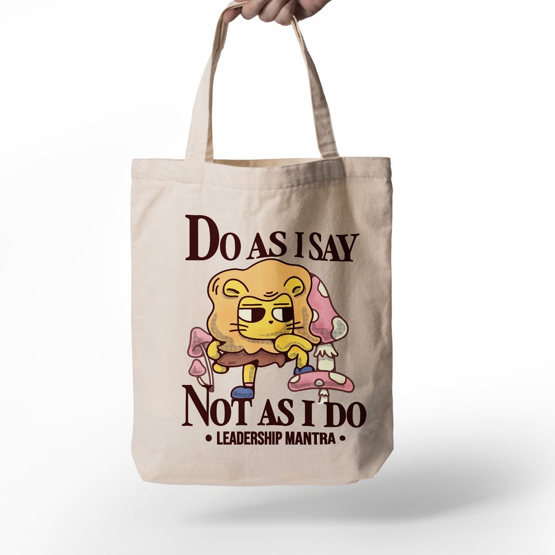Do as I Say Tote Bag, Not as I Do Bag, Retro Gift, Vintage Illustration ...