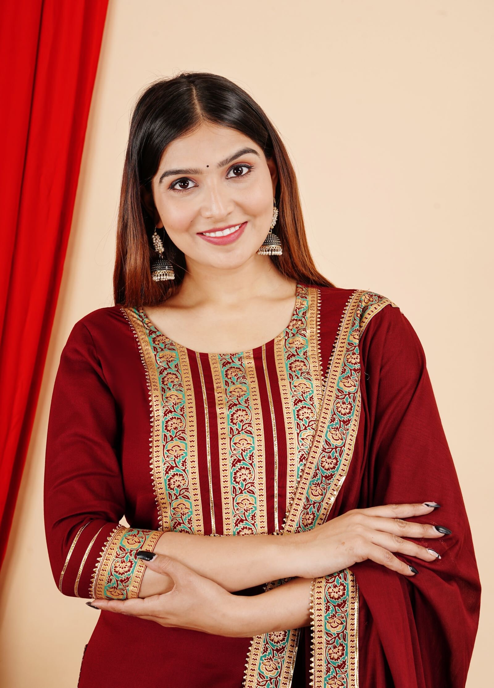 Indian Kurta Set for Women Ethnic Wear Elegant 3pc Salwar Kameez ...