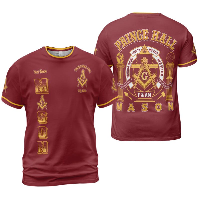 Customize MASON Name Number Prince Hall F&AM Freemason Making Good Men ...
