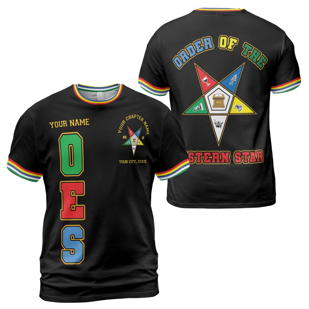 Customize Order of the Eastern Star Pentagon up OES Sisters Color Block ...