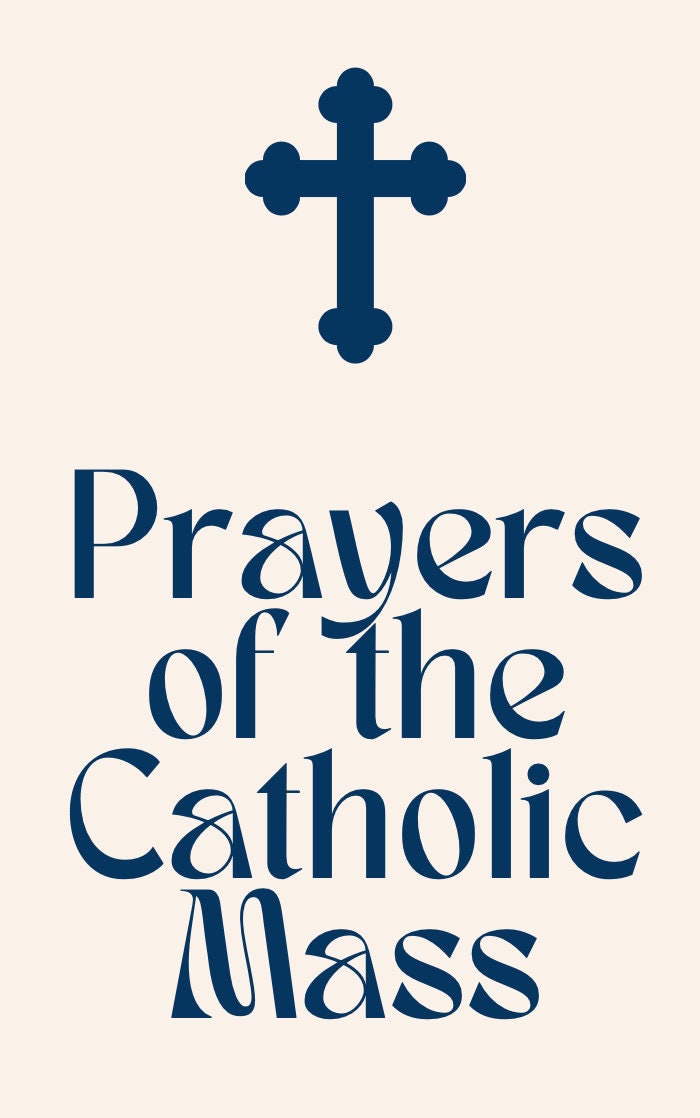 Prayers of the Catholic Mass - Printable Tri-fold Pamphlet - Etsy