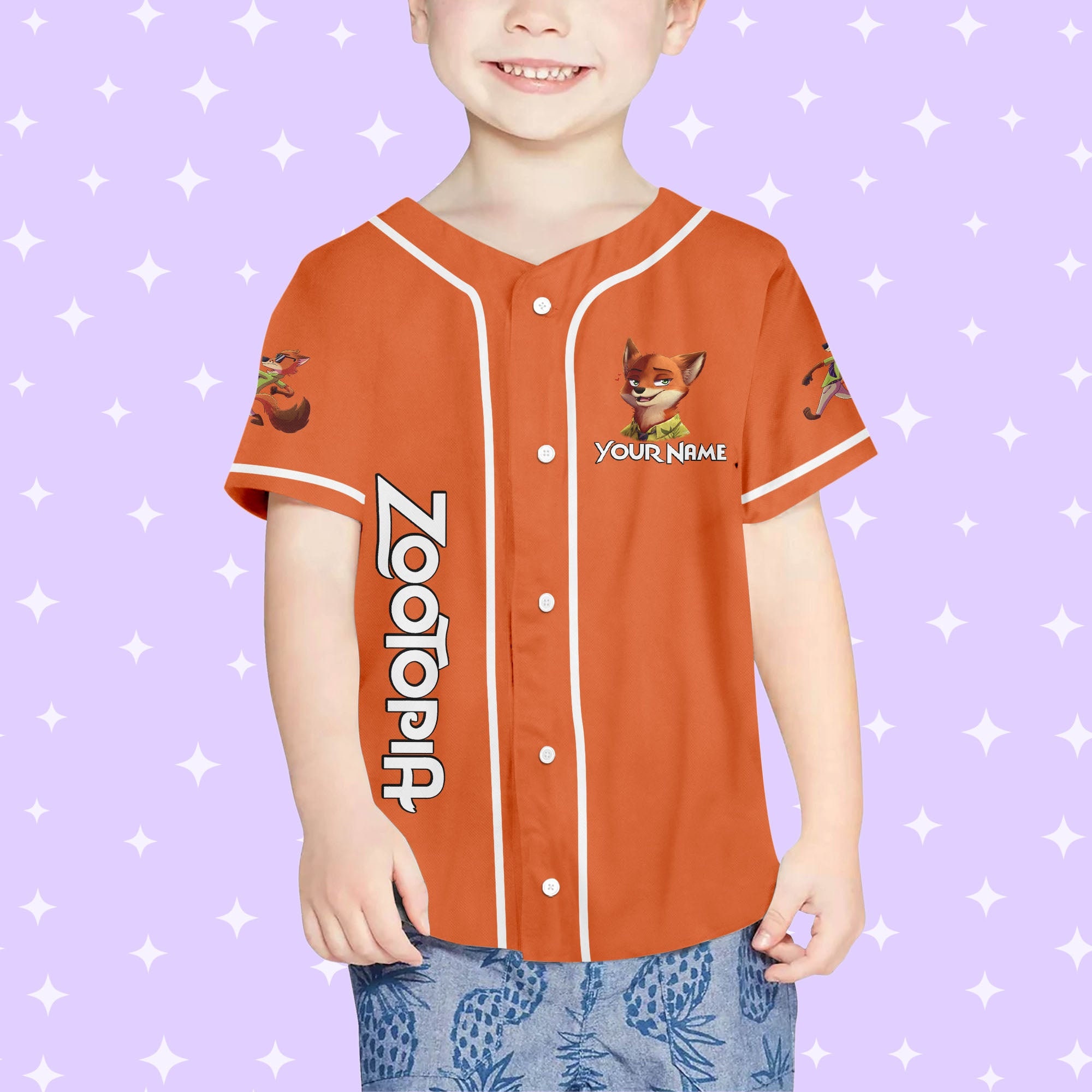 Personalized Disney Zootopia Nick Wilde Baseball Jersey sold by Tawny ...