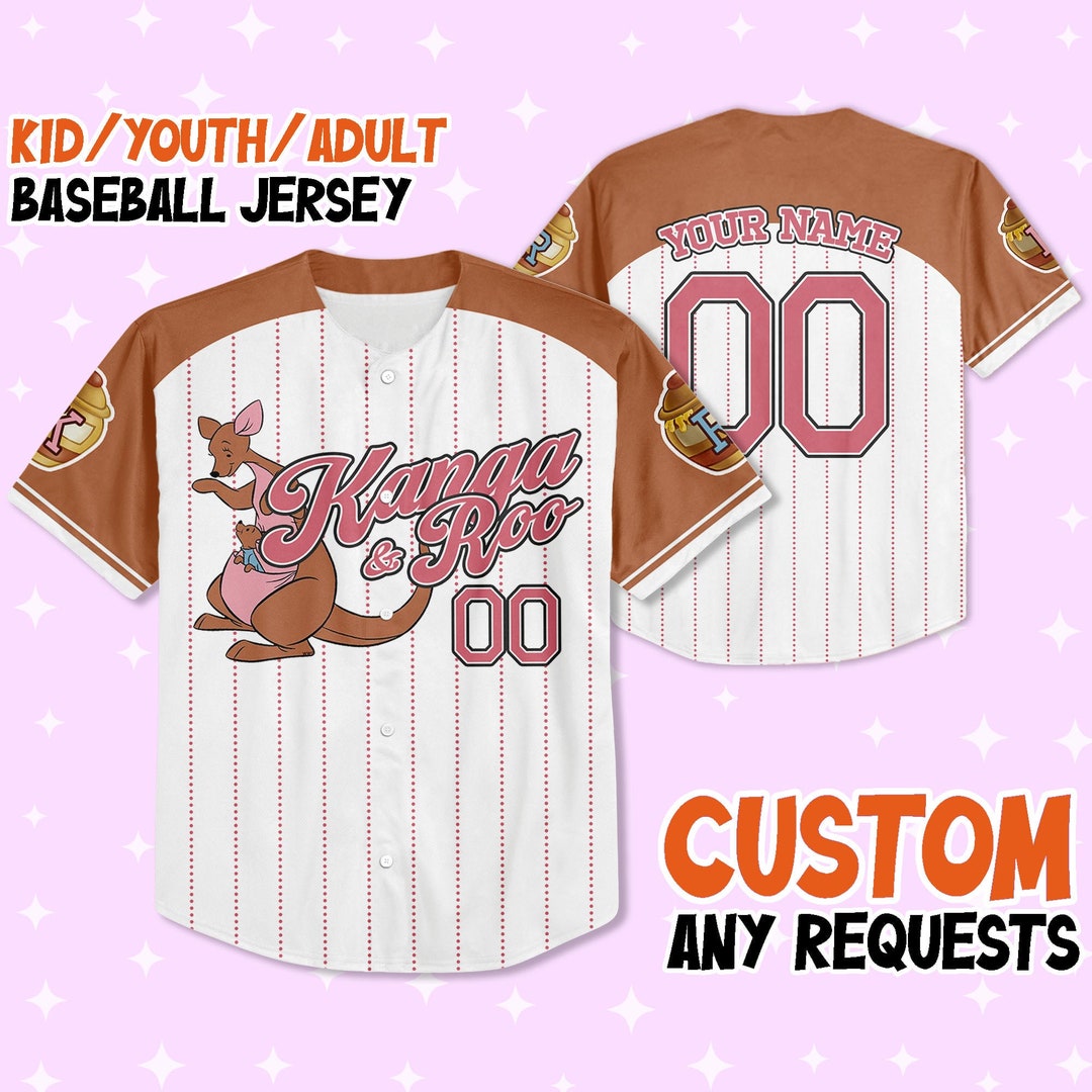 Custom Kanga and Roo Brown Dot Baseball Jersey Matching - Etsy