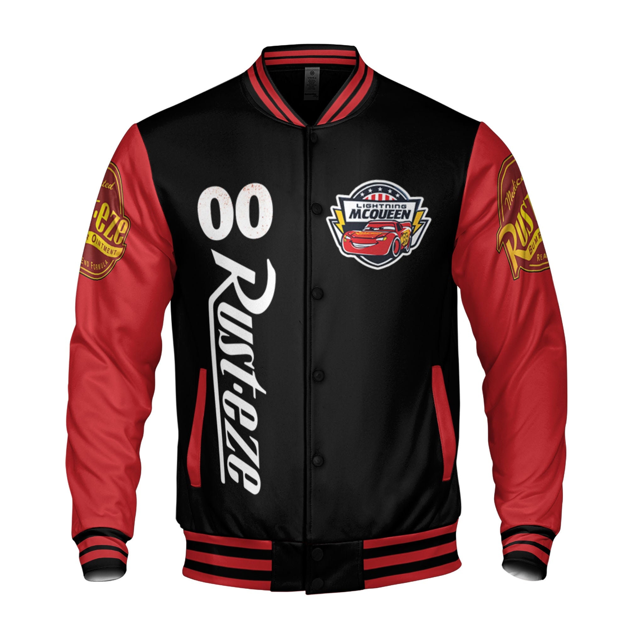 Personalized Cars Lightning McQueen Disney Baseball Jacket sold by ...