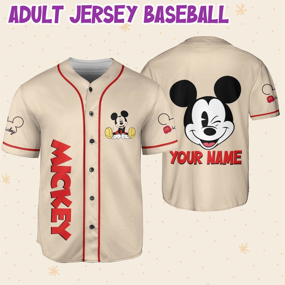 Personalize Mikey Disney Smile Beige Color Designed & Sold By Plum ...