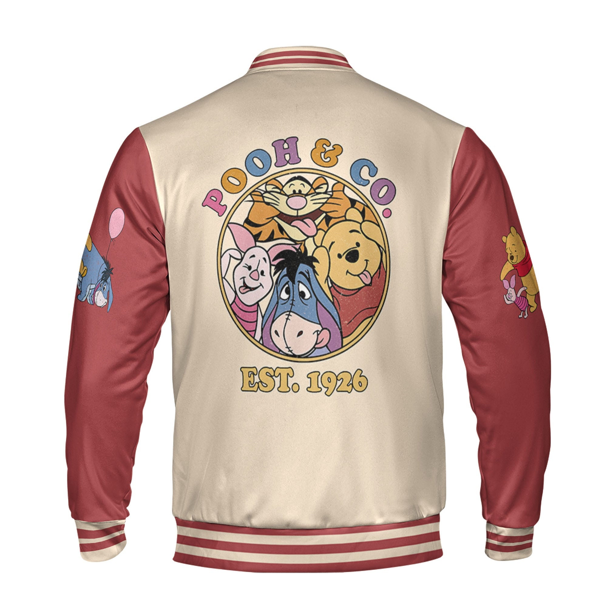 Personalized Winnie The Pooh And Co Baseball Jacket sold by ...