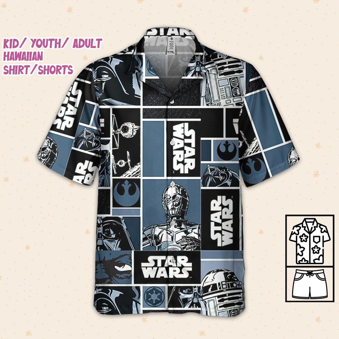 Star Wars Comic Characters Cool Art Pattern Disney Haiwaii - Etsy
