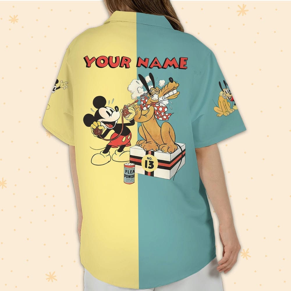 Personalize Vintage Disney Mickey Mouse Society Dog Show Hawaiian Shirt ...