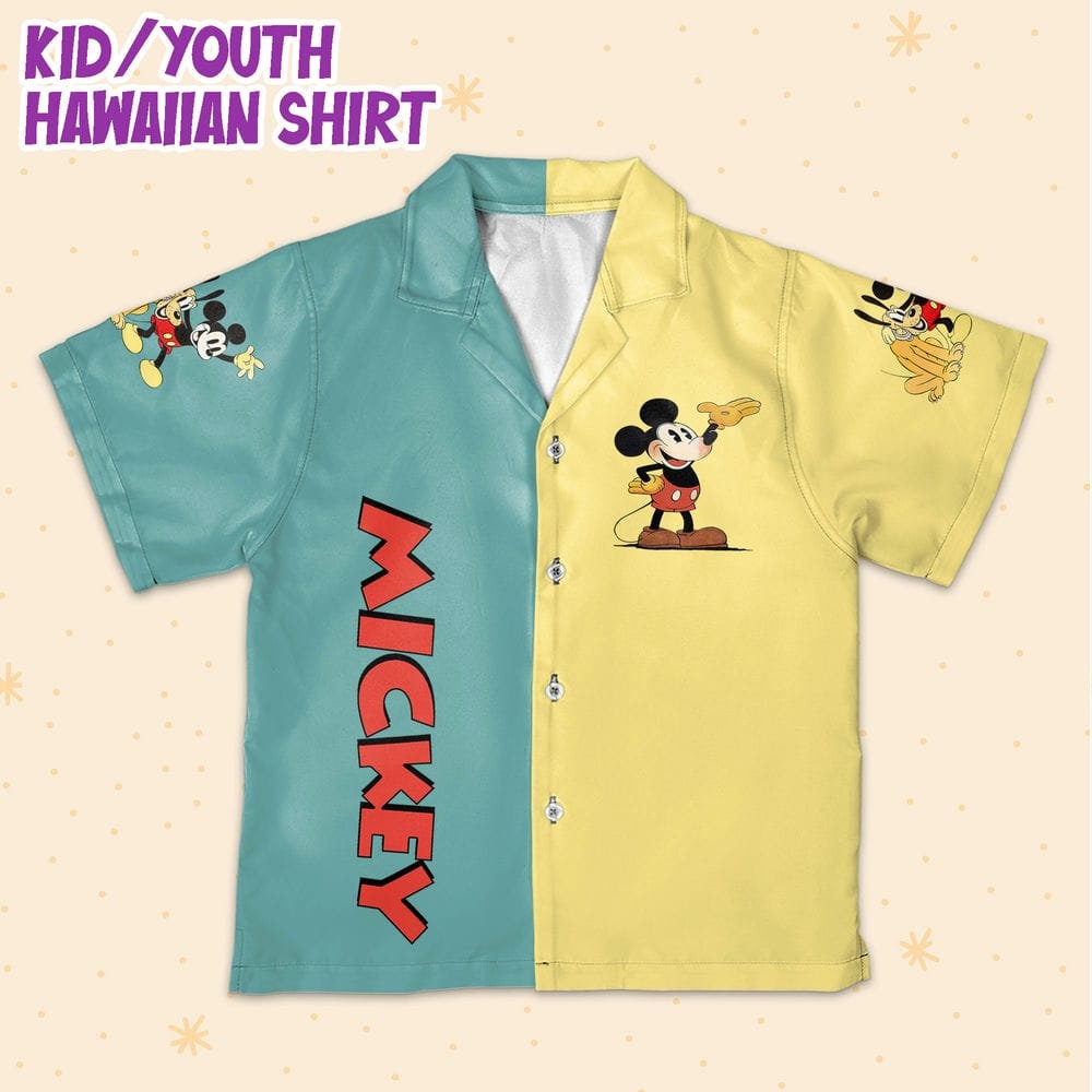 Personalize Vintage Disney Mickey Mouse Society Dog Show Hawaiian Shirt ...