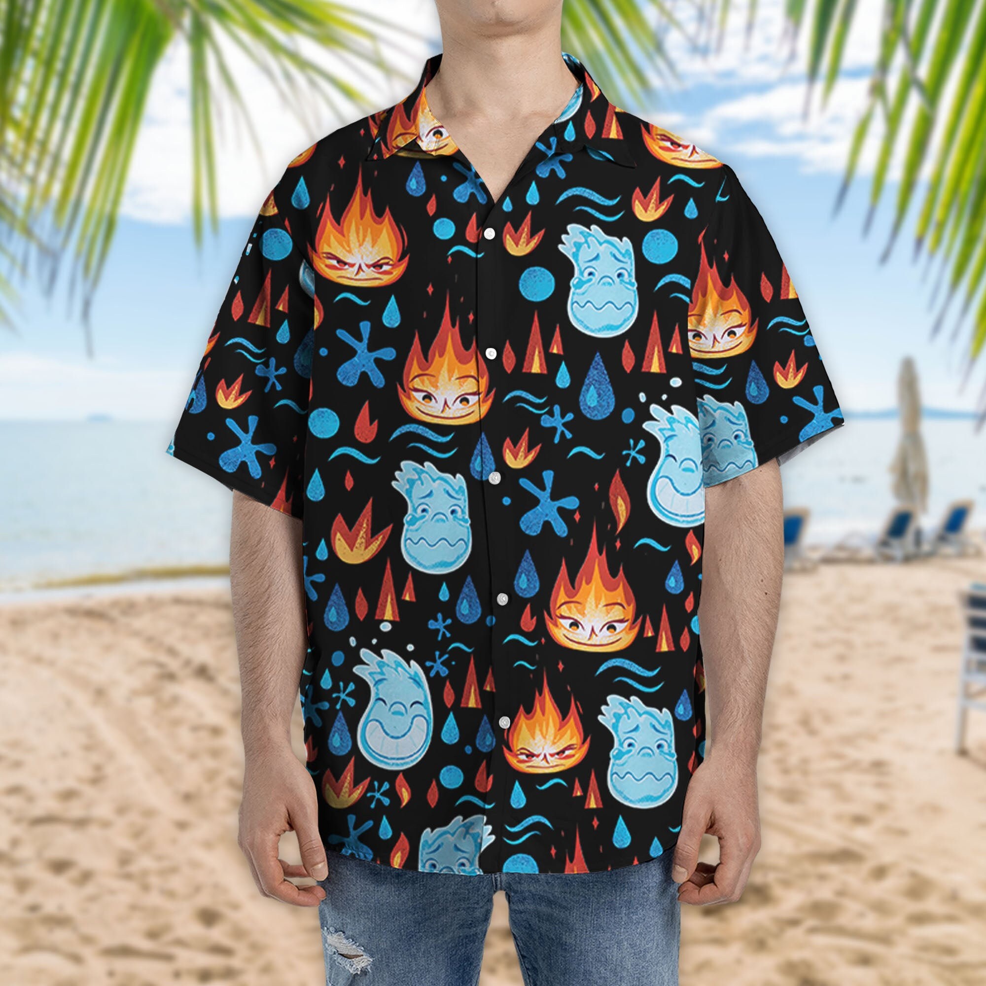 Disney Pixar Seamless Elemental Ember And Wade sold by Chris Flynn ...