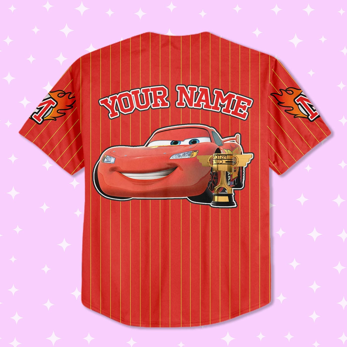 Custom Mcqueen Car Jersey, Custom Name Disney Jersey, Lightning Mcqueen ...