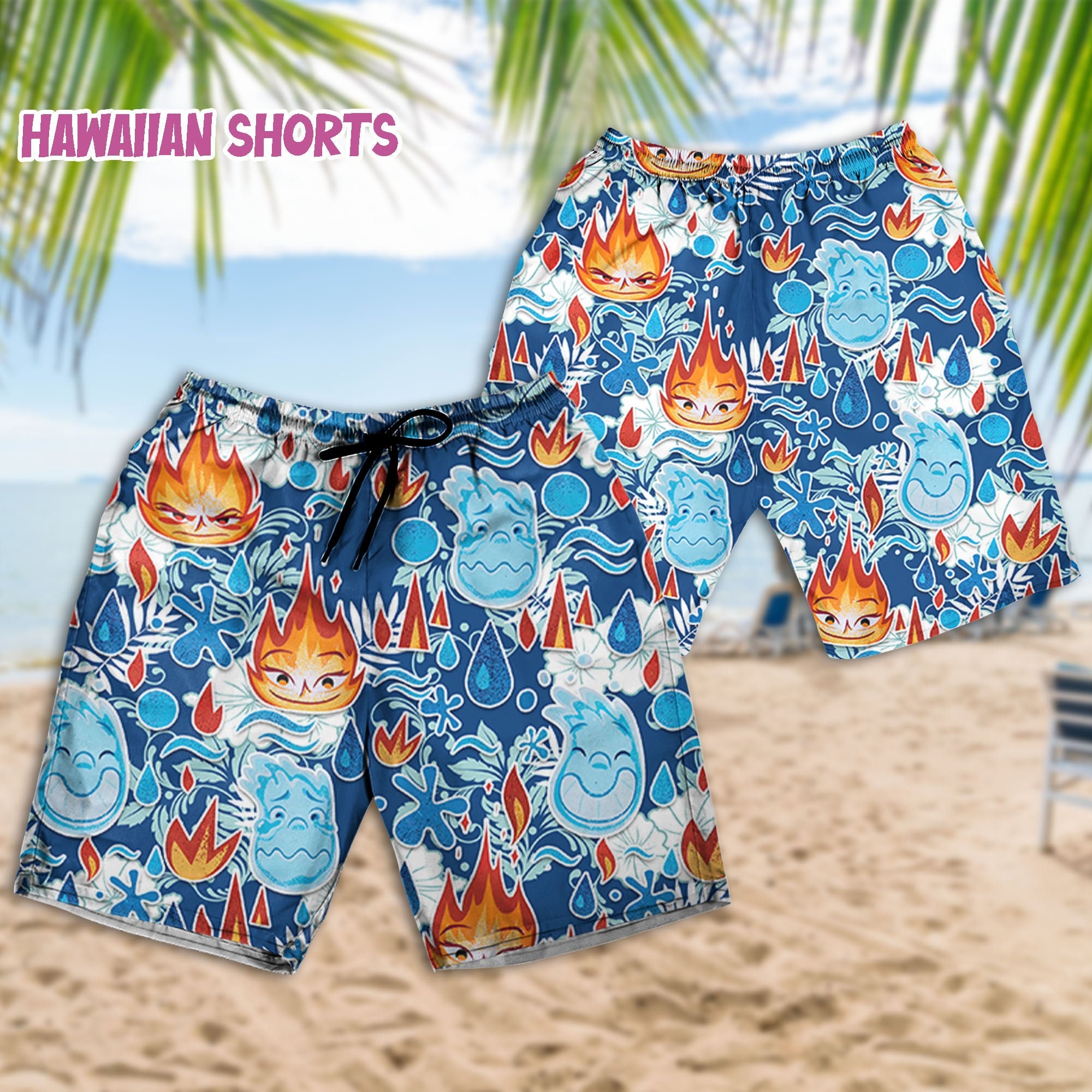 Disney Pixar Seamless Elemental Ember And Wade sold by Marianna ...