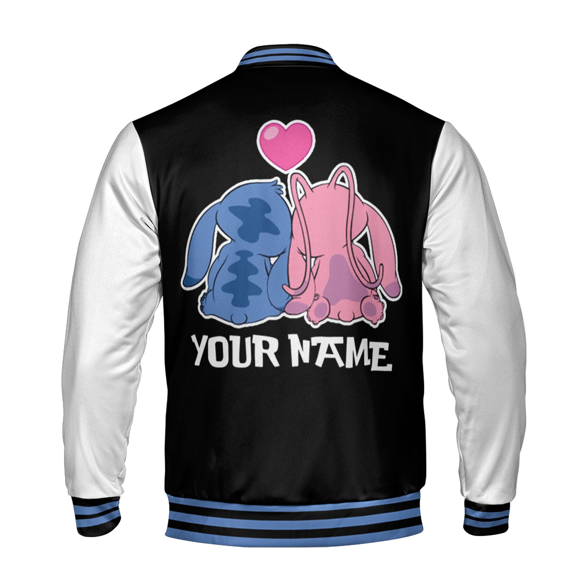 Personalized Stitch and Angel Couple Disney Baseball Jacket sold by ...