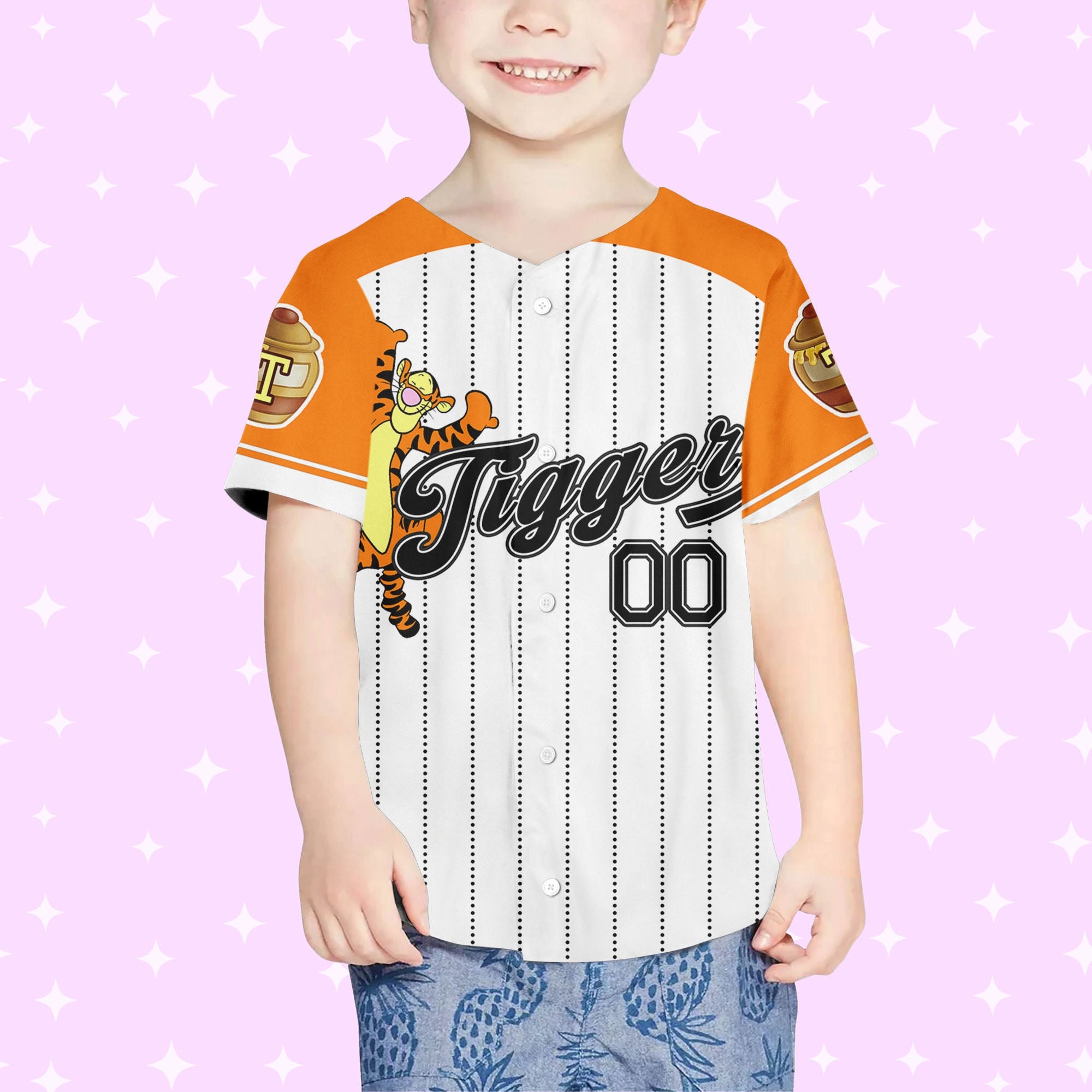 Personalized Tigger Orange Dot Baseball Jersey sold by Ivory Sunny ...