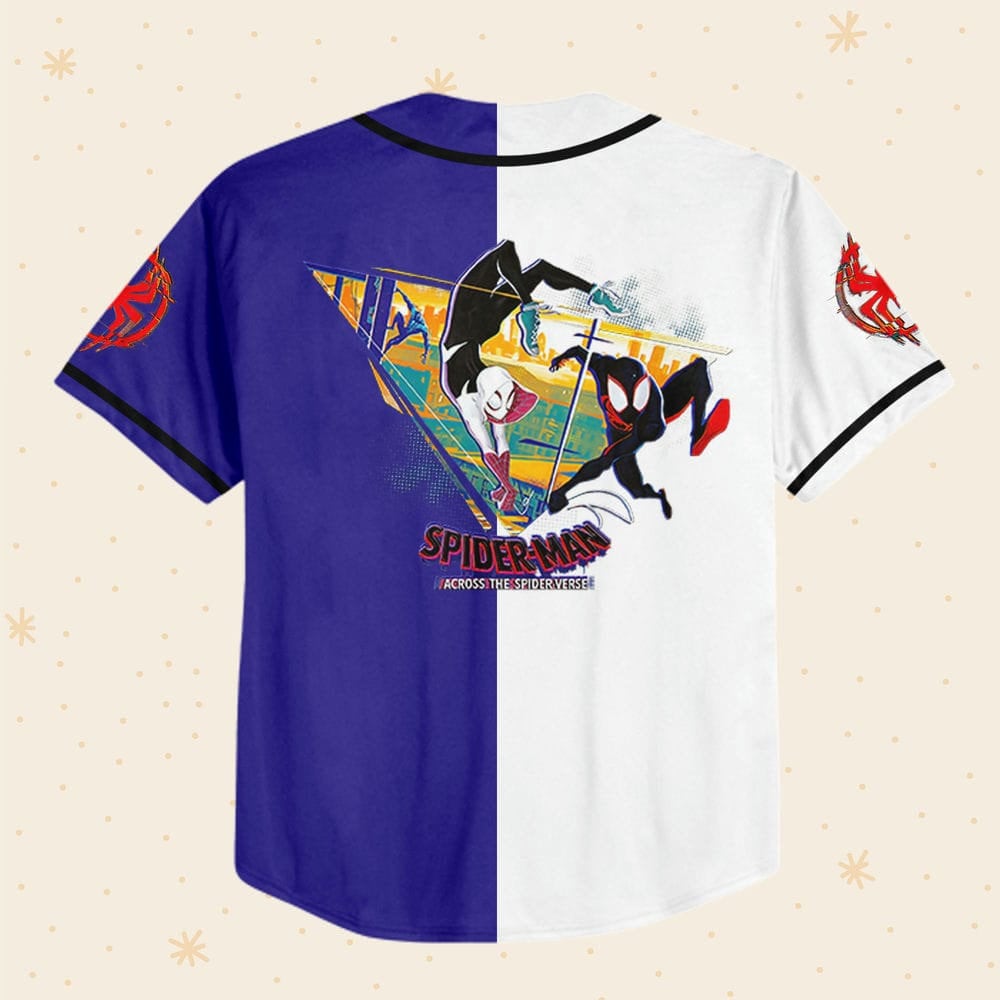 Personalize Spider Man Across The Spider Verse, Spider Man Baseball Jersey