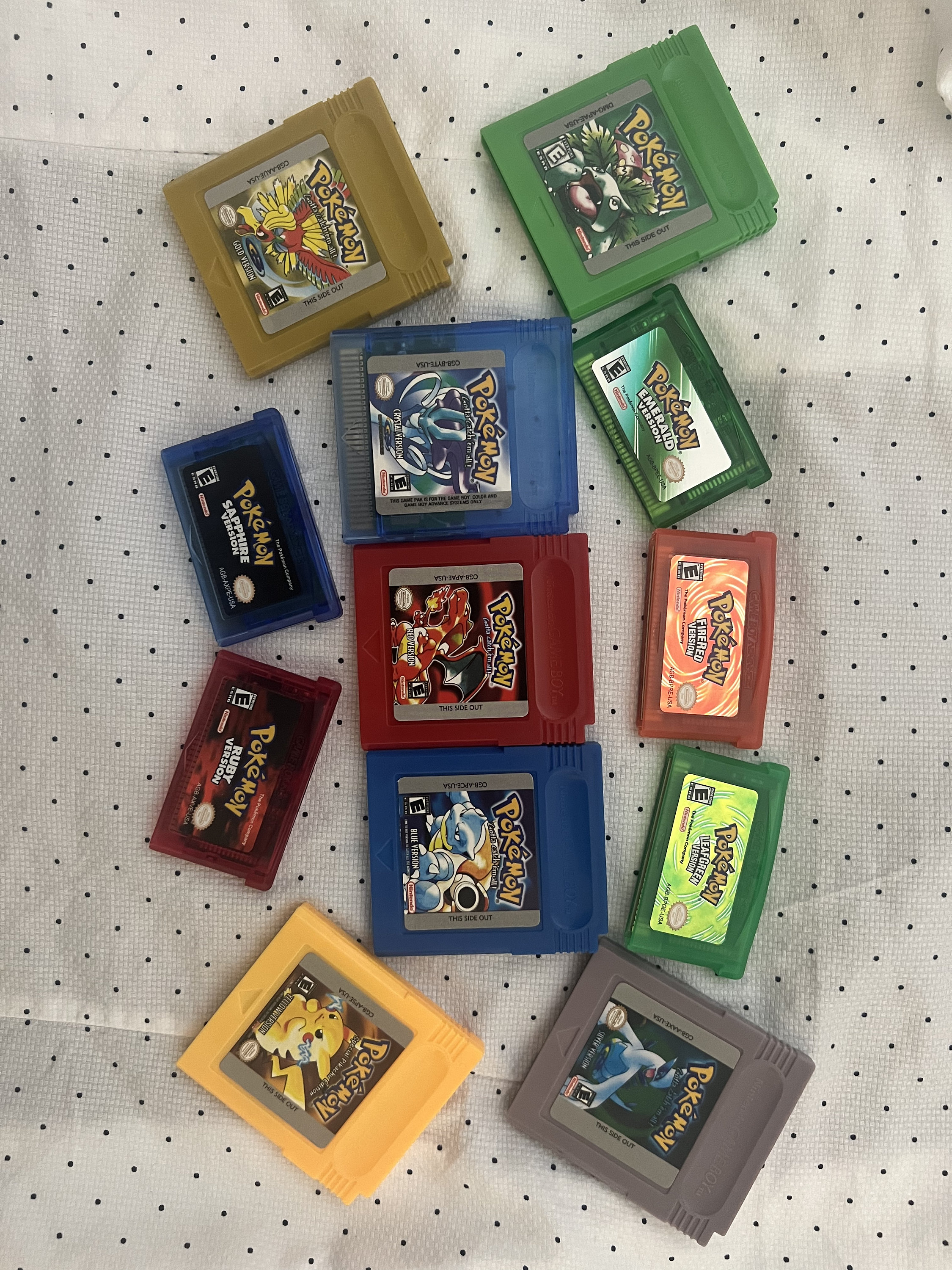 Whole SET nintendo Gameboy All Pokemon Games Gameboy Advance & Color ...