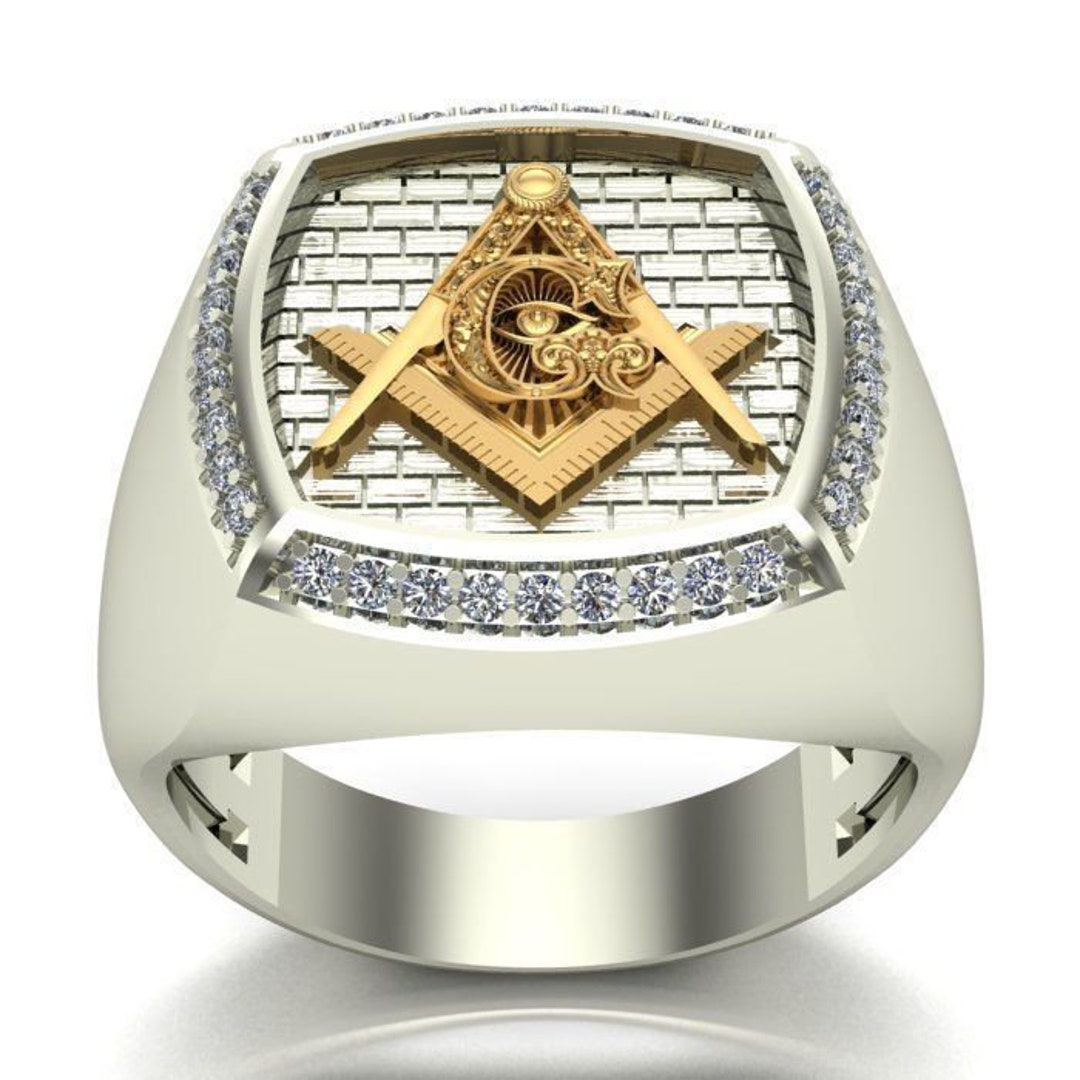 Master Masonic Ring925 Silver Freemason Ring Master Mason - Etsy