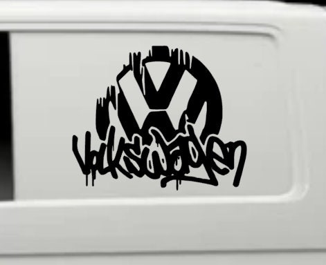 2 X VW Dripping Logo Decals Stickers - Etsy UK