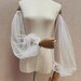 Ivory/black Plain Tulle Cuffed Sleeves/detachable Sleeves/prom Dress ...