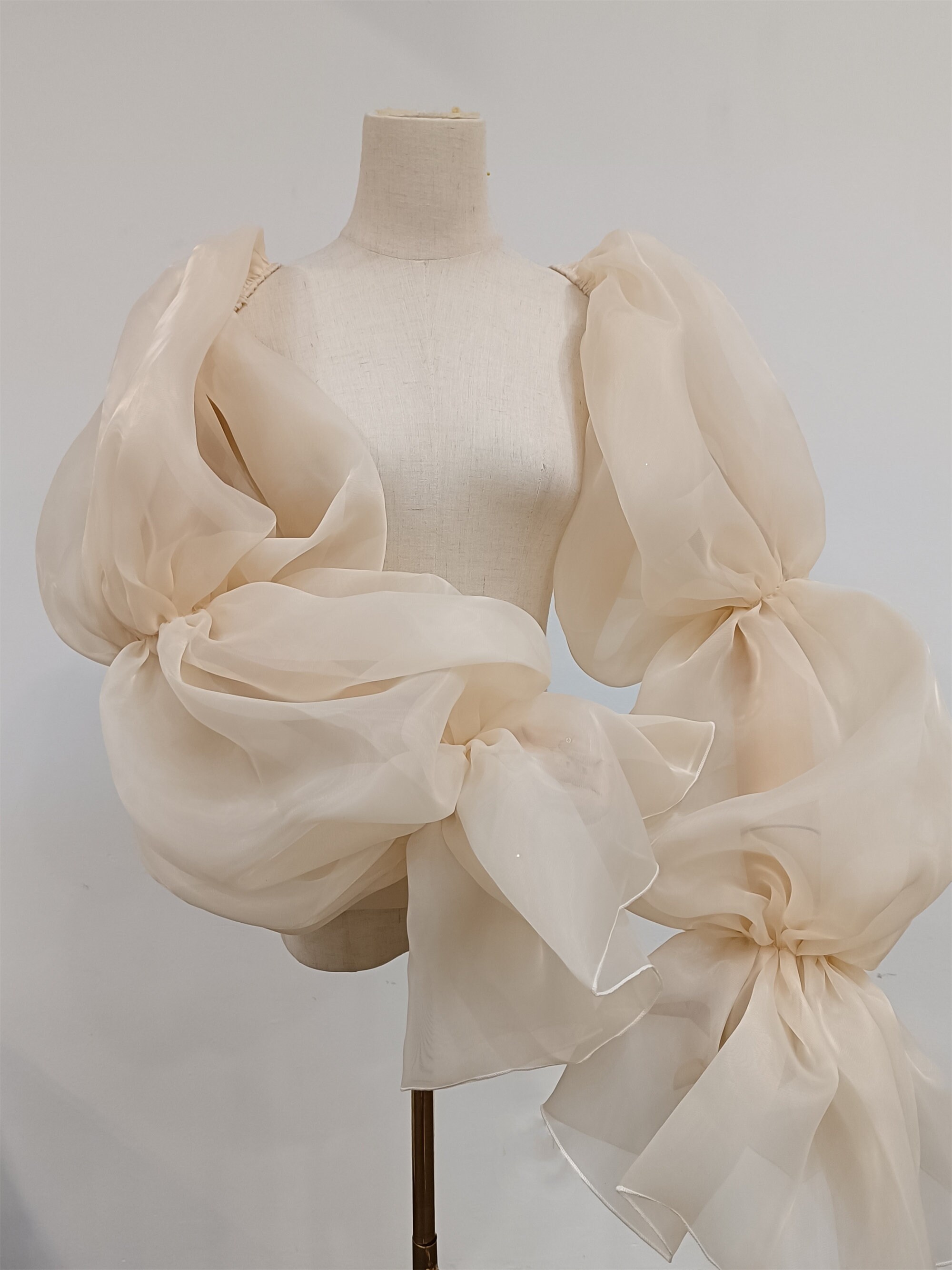 Long Champagne Puffy Ruffled Organza Elastic - Etsy