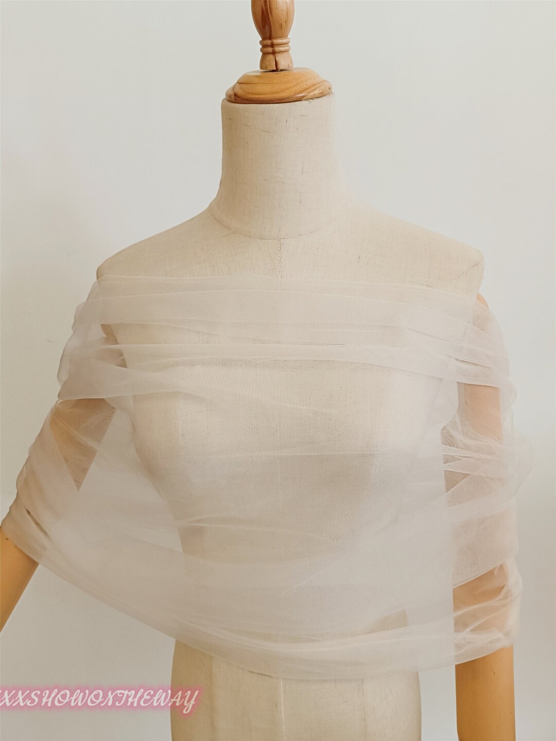 Off-the-shoulder White/ivory Tulle Wedding Shawl/covering Arms/bridal ...