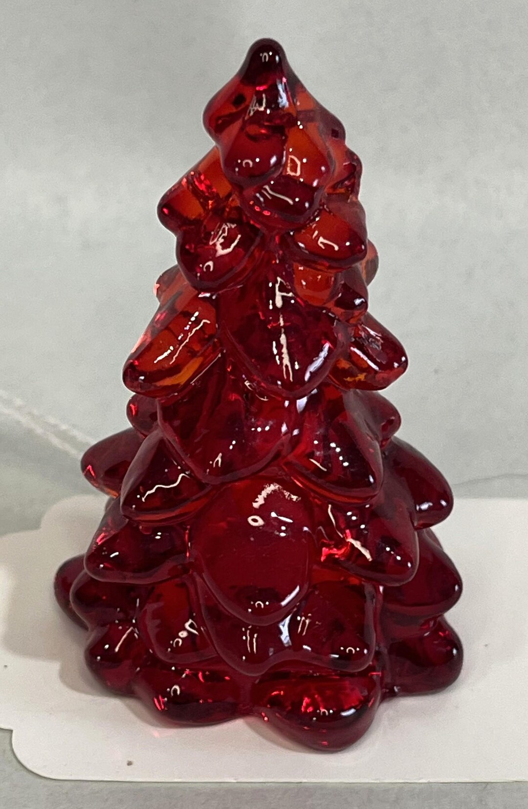 Ruby Red Mini Glass Christmas Tree - Etsy