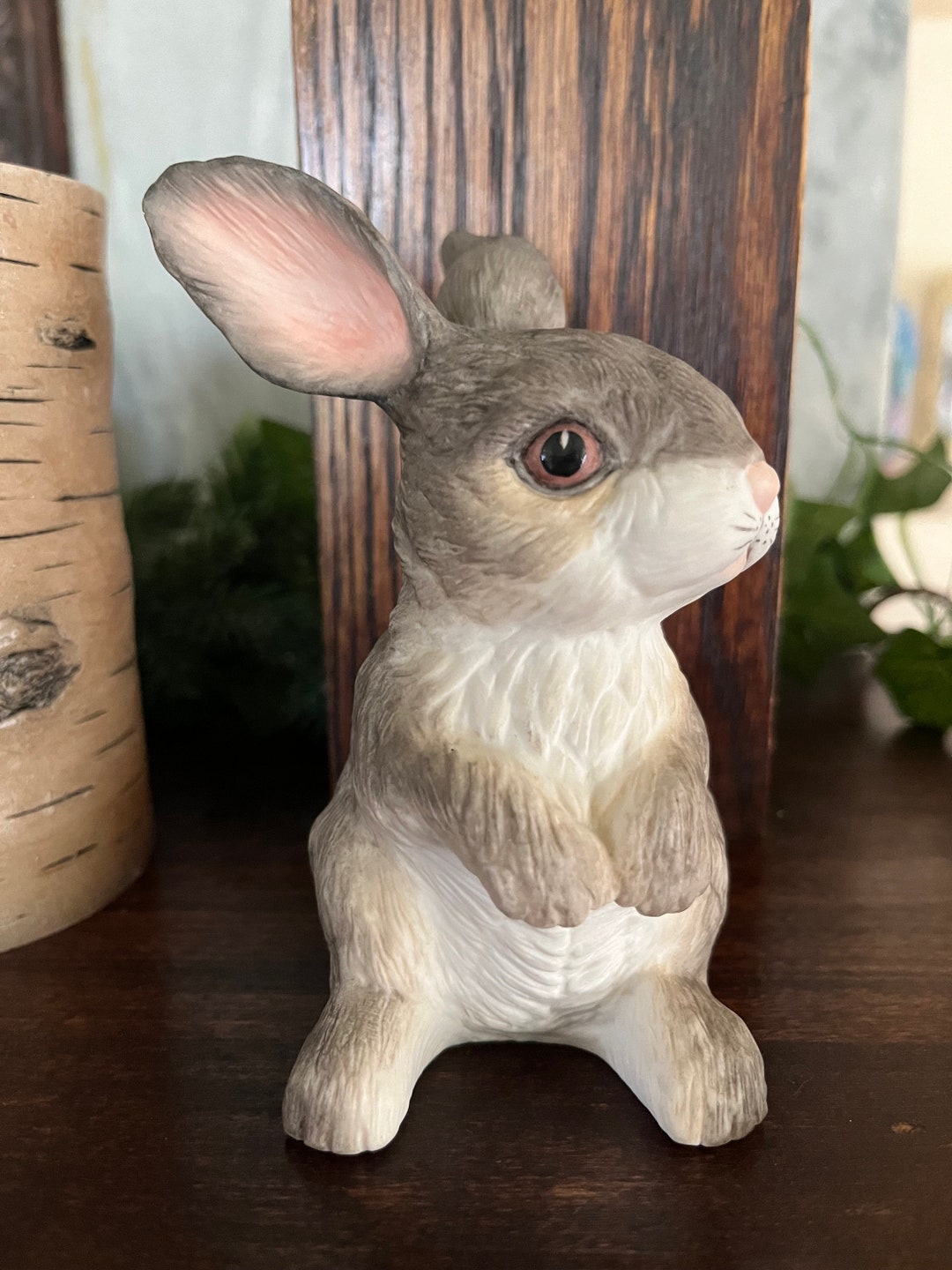 Boehm Porcelain Sitting Rabbit 400-86 USA Gray Bunny Figurine - Etsy
