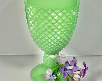 Fenton L.G. Wright Glass Madonna Inn Wild Rose Goblet Large 6.75 ...