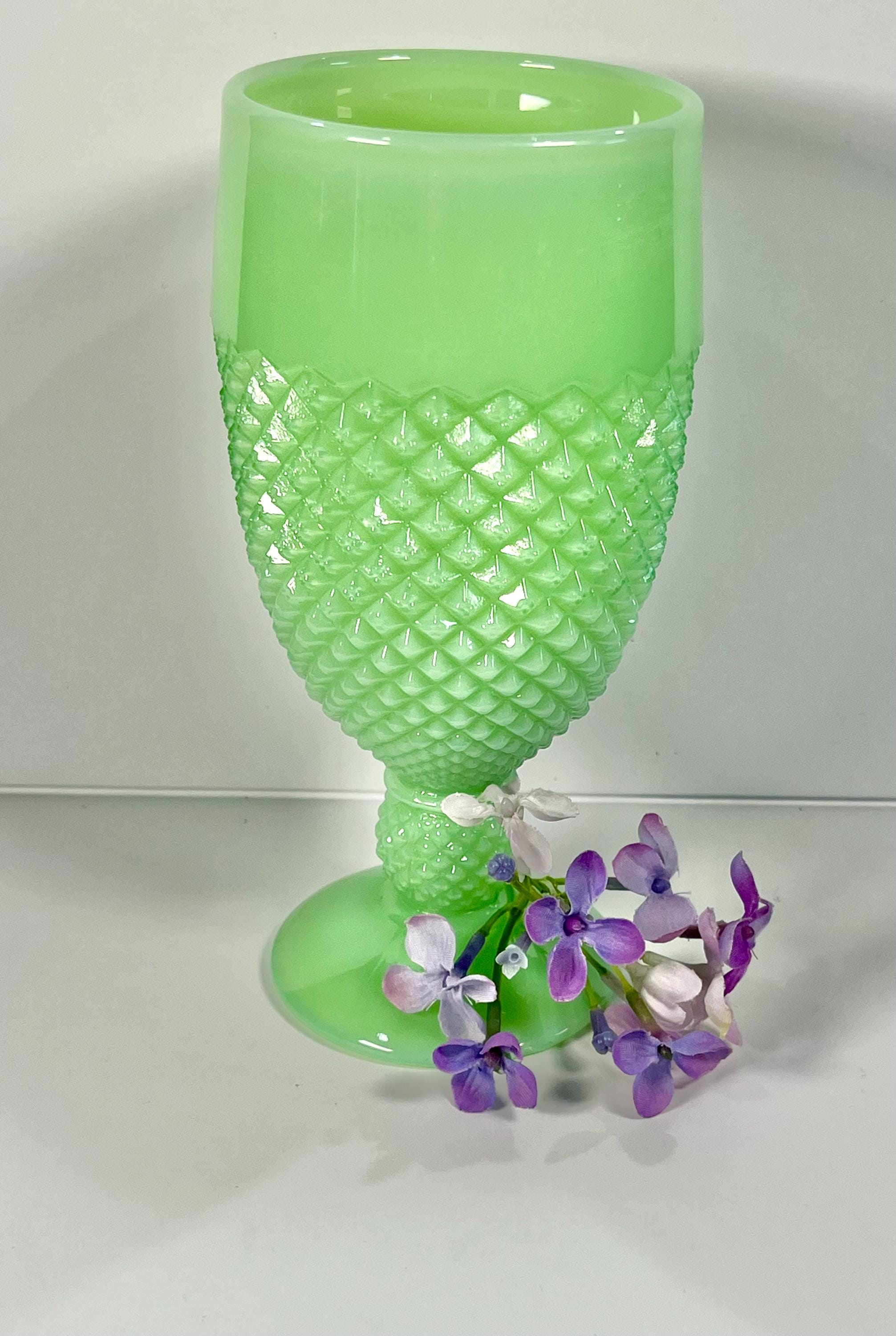 Jadeite Green Glass Goblet 10 Oz - Etsy