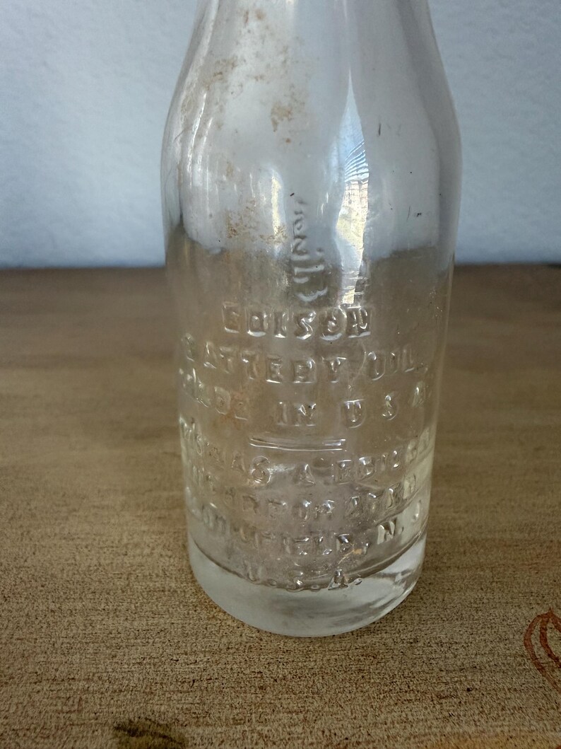 Thomas Edison Battery Oil Empty Bottle - Etsy