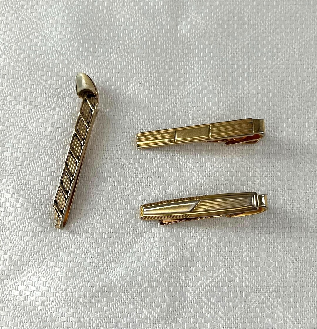 3 Vintage Tie Clips - Etsy