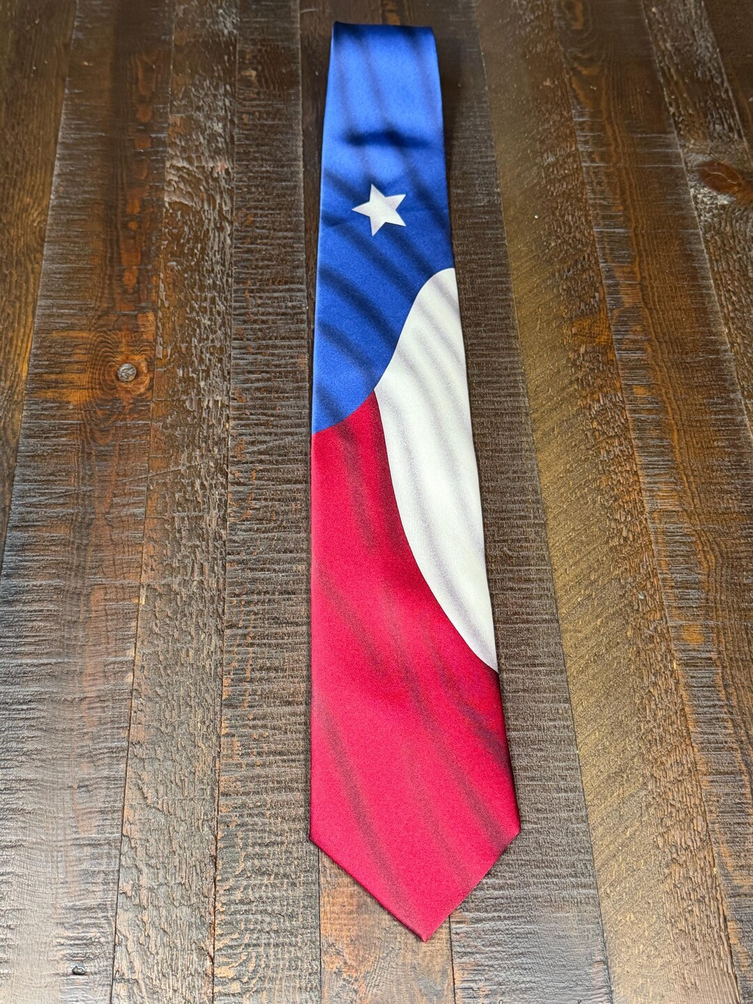 Texas Lone Star Red, White, Blue Novelty Necktie - Etsy