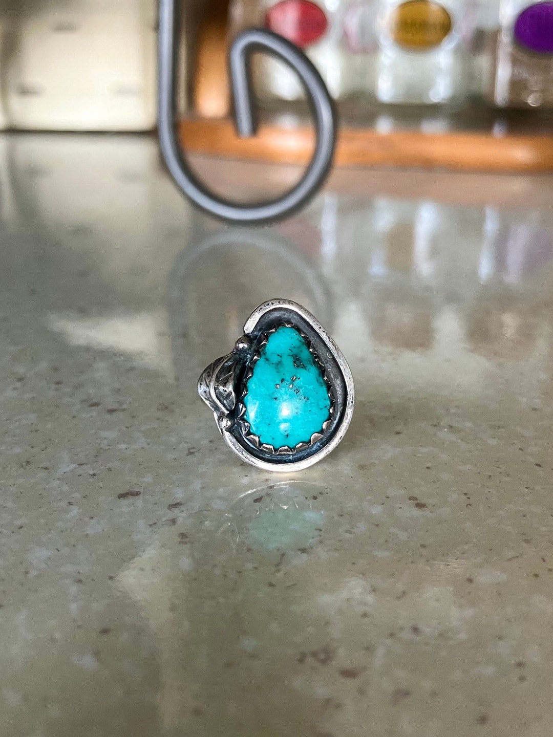 Vintage Native Navajo Sterling Silver Shadow Box Genuine Blue - Etsy