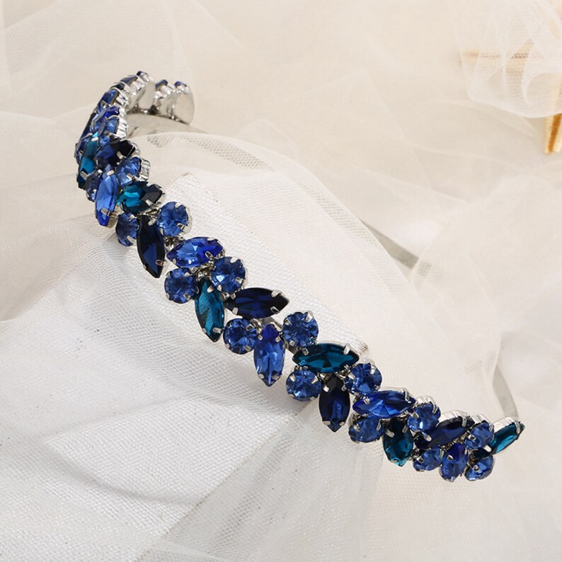 Jeweled Headband With Faux Diamonds Hair Accessories Bridal - Etsy