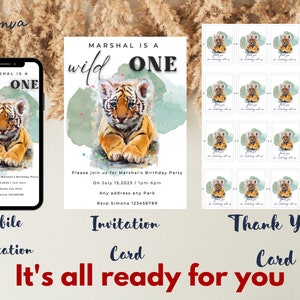 Editable Wild One Birthday Invitation Template, Printable Birthday ...