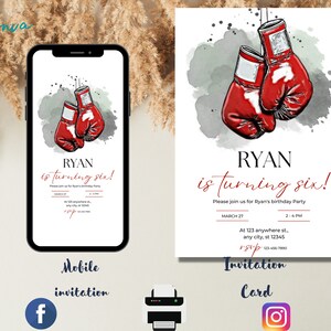 Boxing Birthday Digital Invitation - Boxing Party Text Invite Template ...