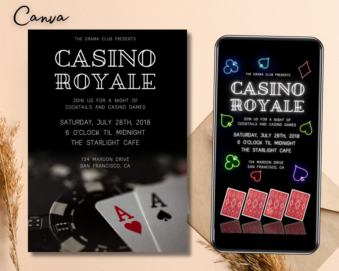 Electronic Casino Royale Invitation: Poker Night Party (digital ...